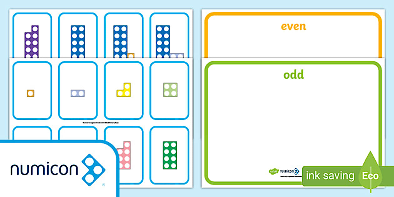 Odd and Even Numicon Shape Sorting Activity (teacher made)